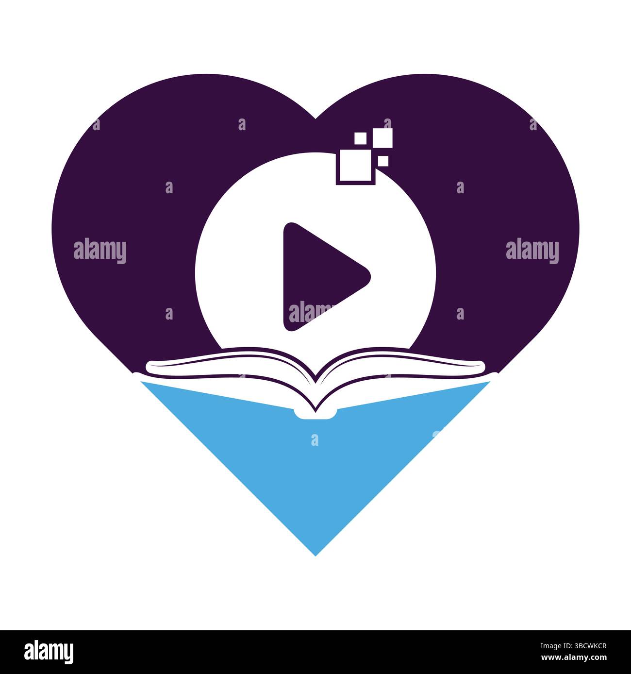 Book media logo design icon template. Book play logo symbol design ...