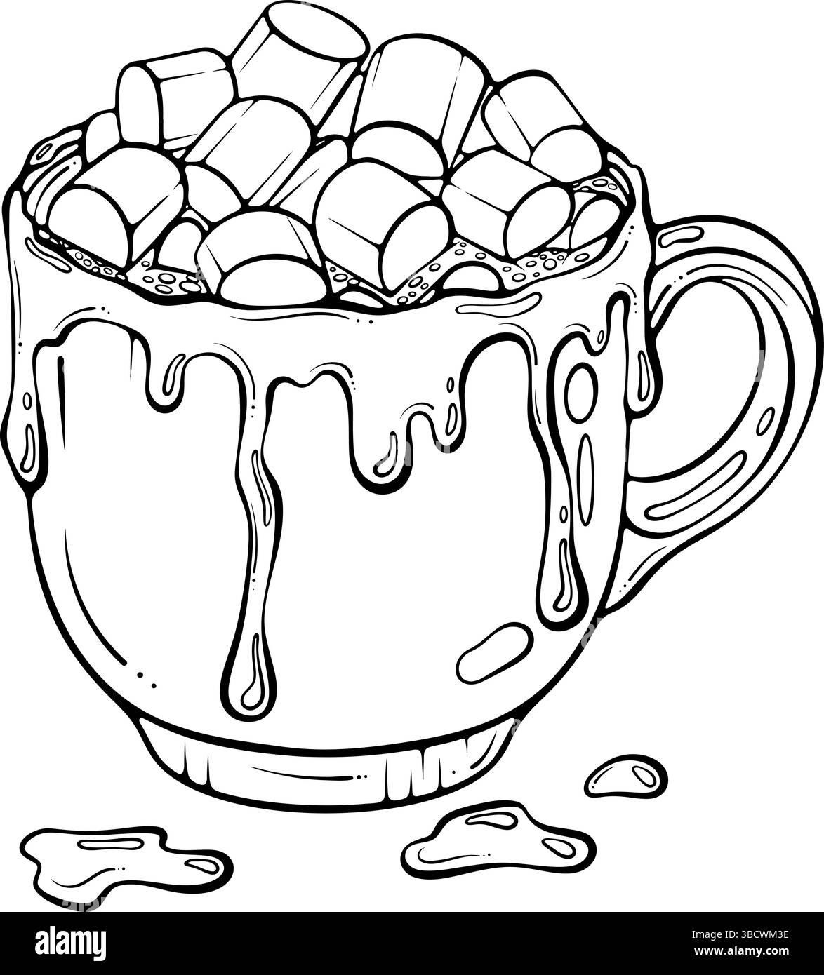 Simple line drawing chocolate Black and White Stock Photos & Images - Alamy