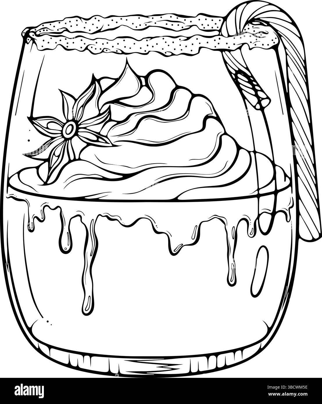 Eggnog christmas cocktail Stock Vector Images - Alamy