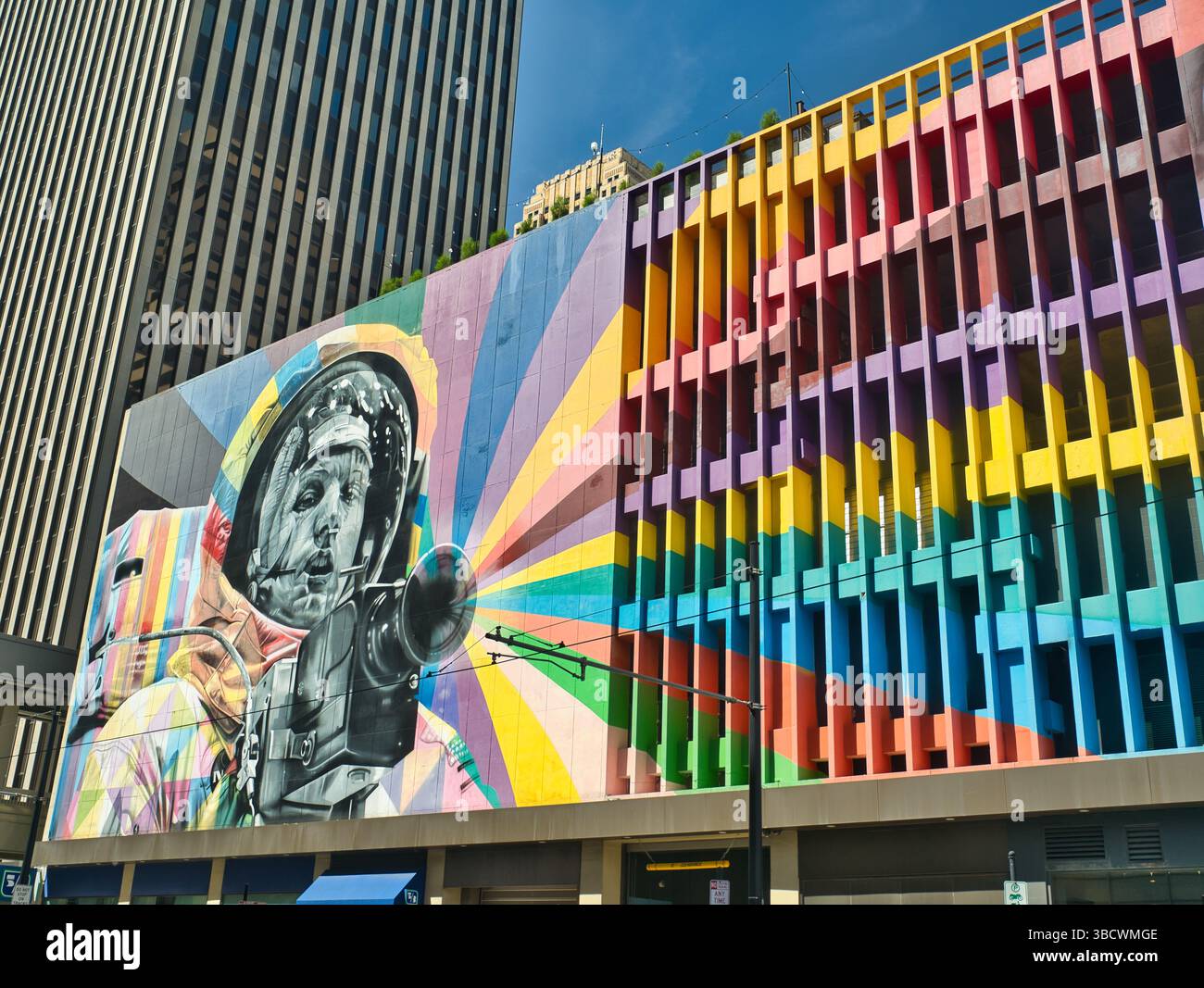 Neil Armstrong art mural Cincinnati Ohio USA 2025 Stock Photo - Alamy