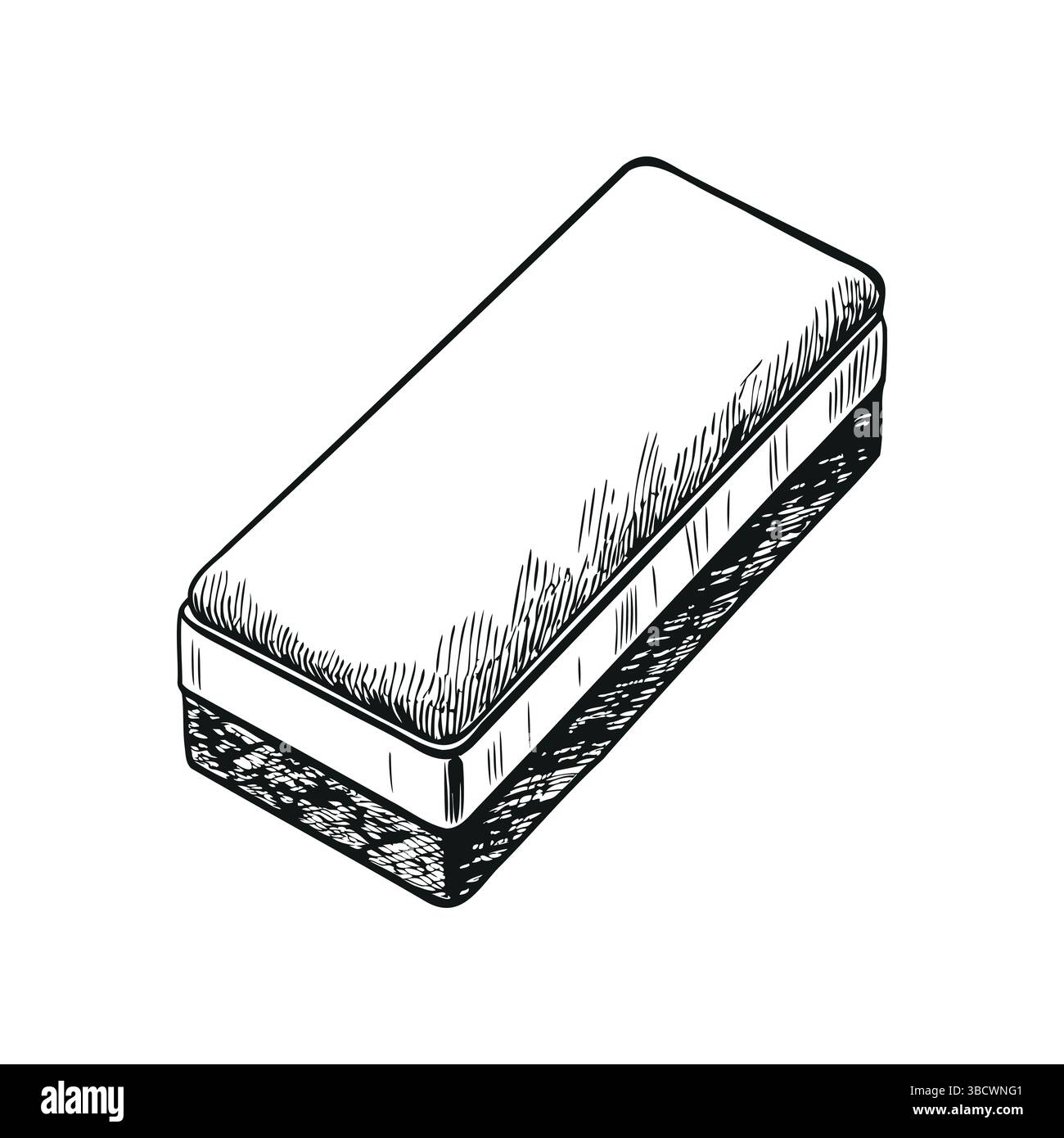 Eraser in hand-drawn vintage black and white sketch style Stock Vector ...