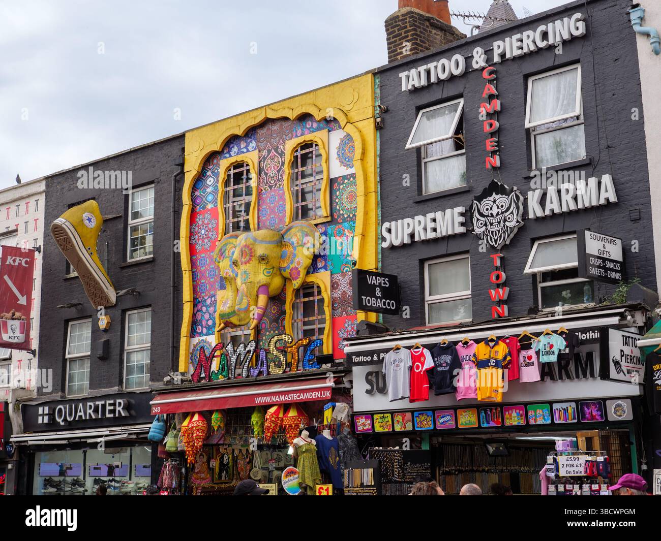 Shops on Camden Town Market high street, London, UK Stock Photo - Alamy