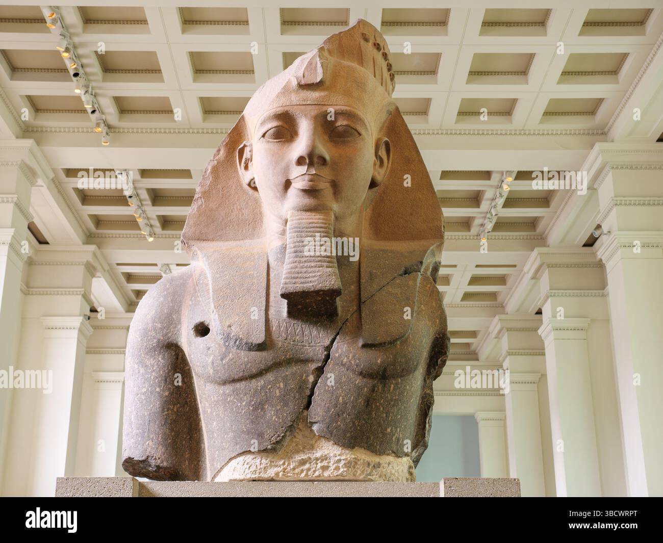 The Younger Memnon, an ancient Egyptian statue of King Pharaoh Ramesses II in the British Museum ...