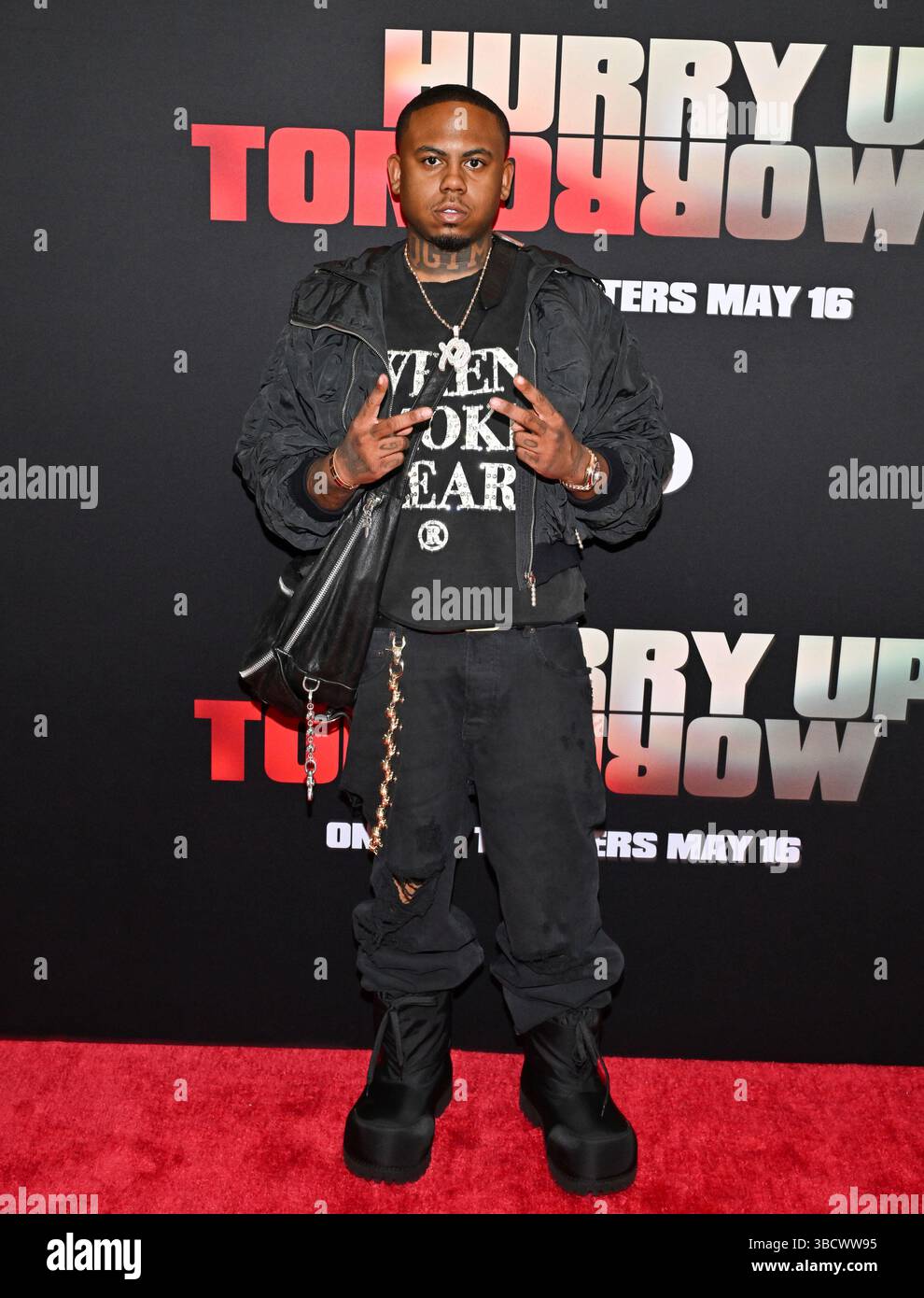 Bay Swag attends the premiere of "Hurry Up Tomorrow" at AMC Lincoln ...