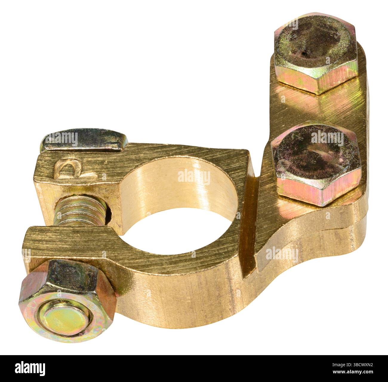 Metal car battery terminal clamp positive or negative, isolated ...