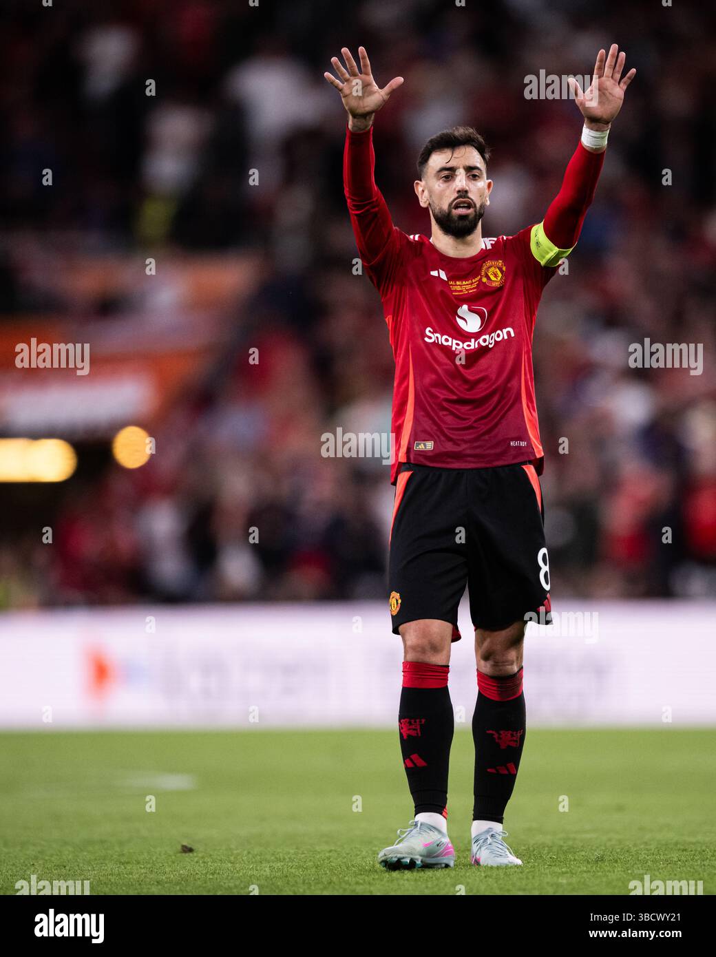 Bilbao, Spain. 21st May, 2025. Bruno Fernandes during the UEFA Europa ...