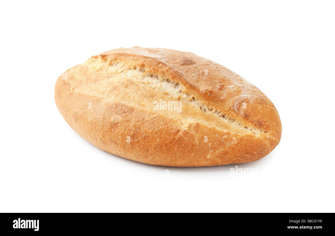 One loaf of bread isolated on white Stock Photo - Alamy