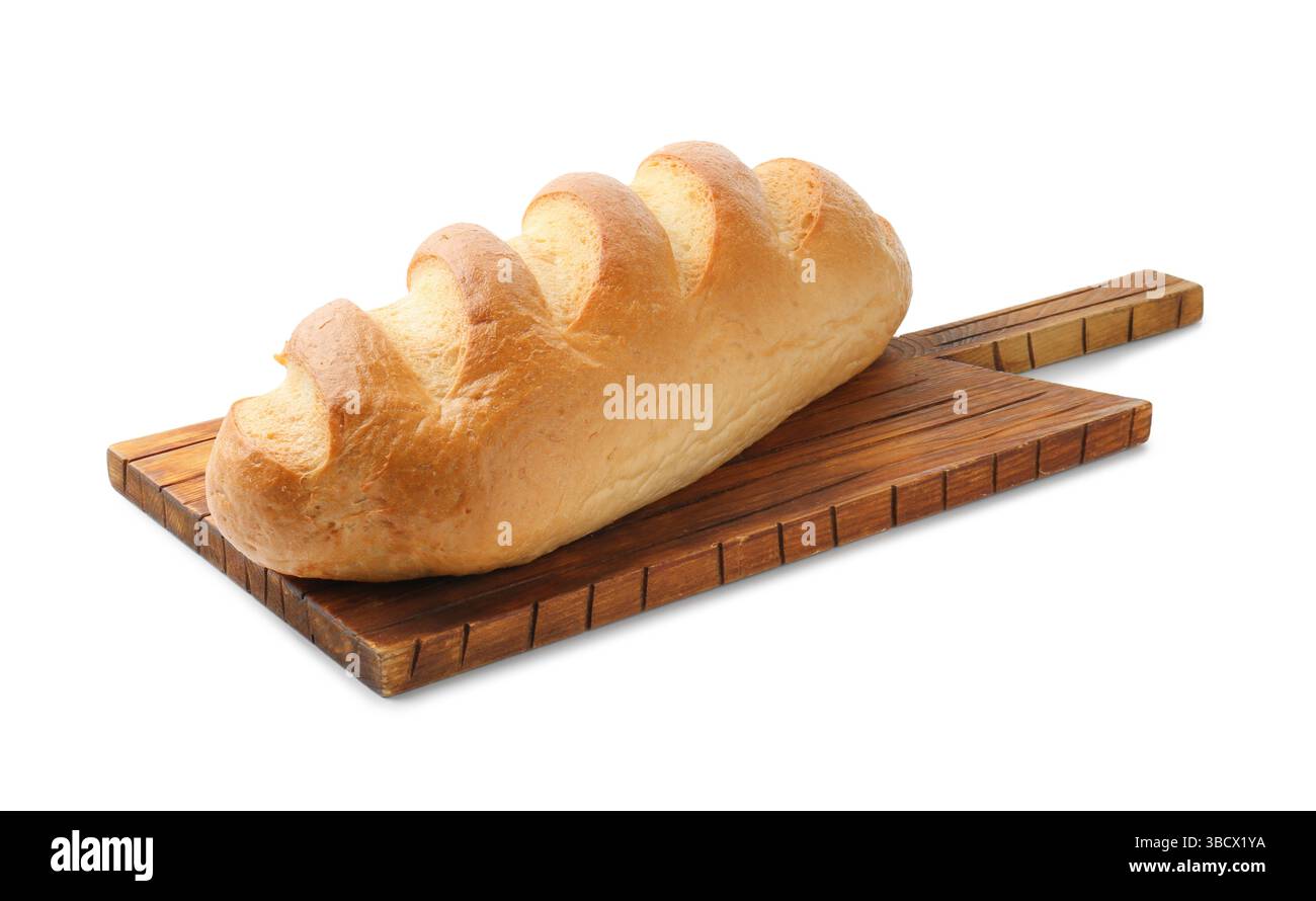 One loaf of bread isolated on white Stock Photo - Alamy