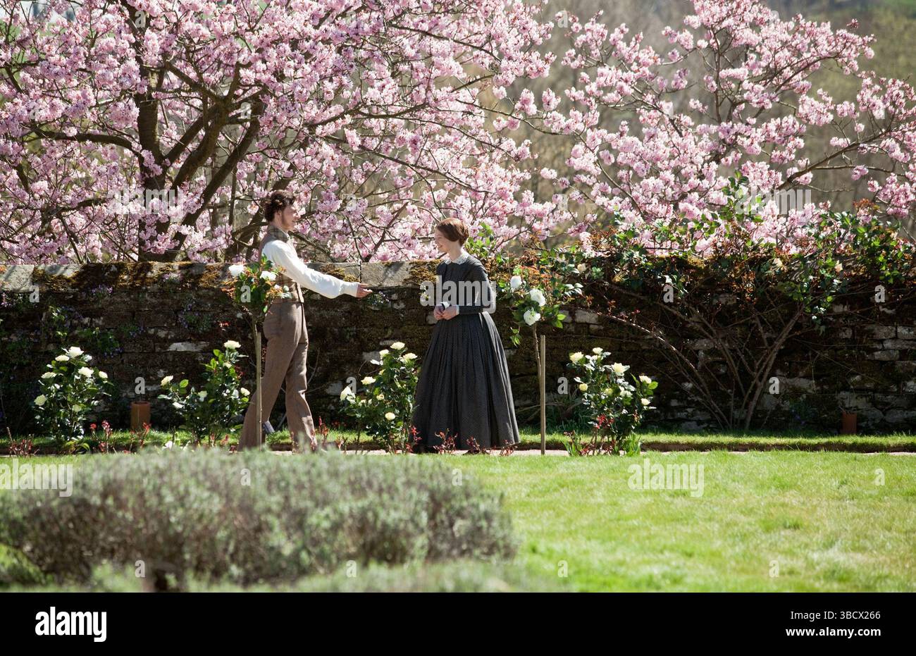 Michael Fassbender (left) as Mr. Rochester and Mia Wasikowska (right ...