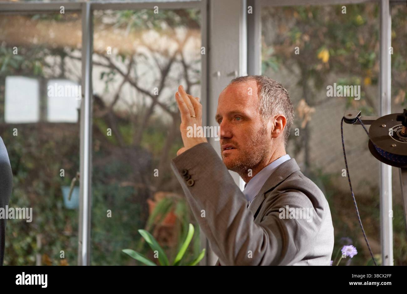 Writer/director Mike Mills on the set of his new film BEGINNERS, a ...