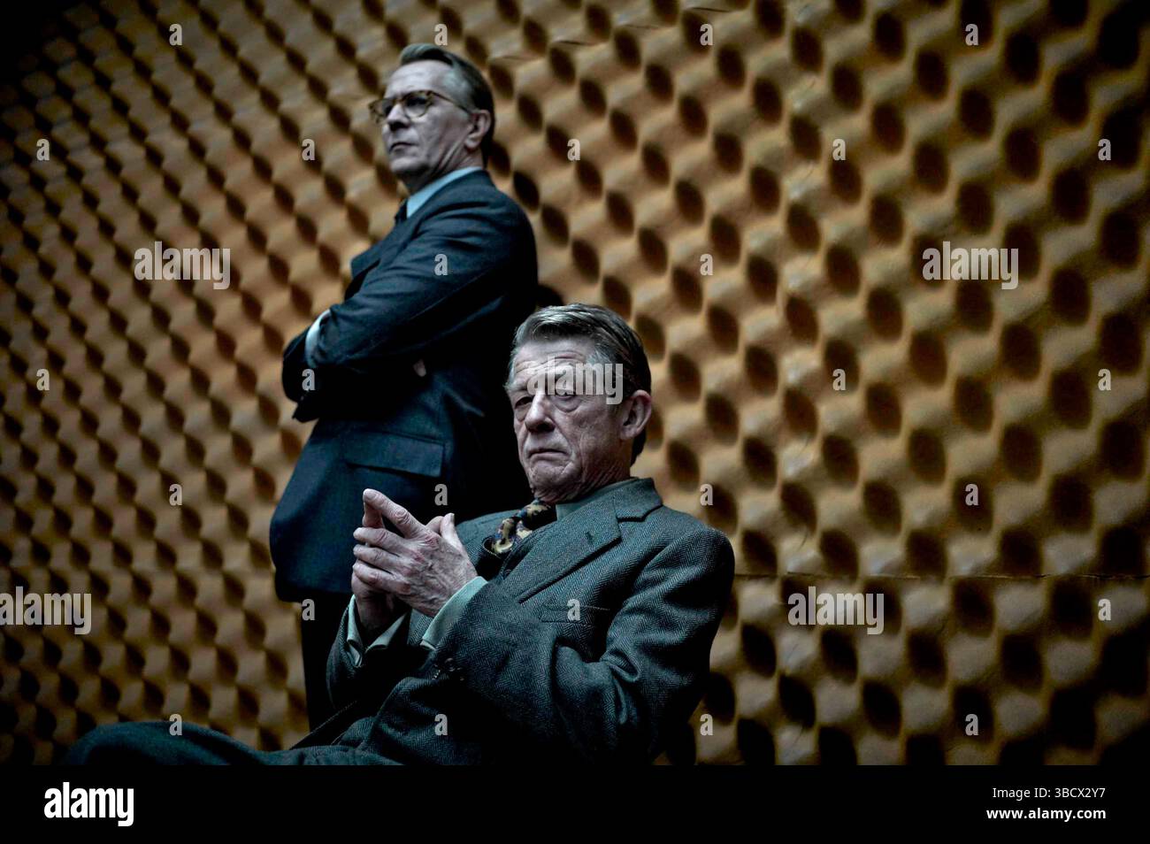Gary Oldman (L) as "George Smiley" and John Hurt (R) as "Control" in ...