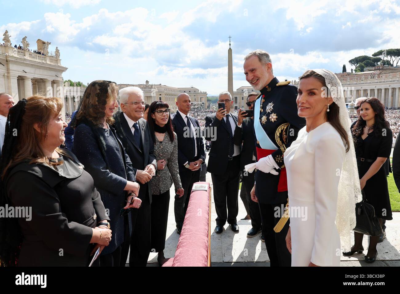 King Felipe VI of Spain, Queen Letizia of Spain, Sergio Mattarella ...