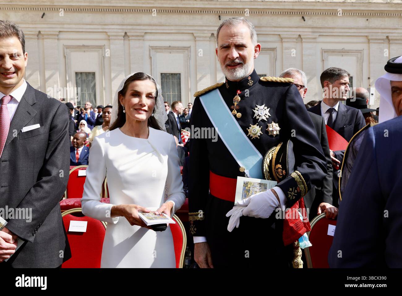 King Felipe VI of Spain, Queen Letizia of Spain during the Inauguration ...