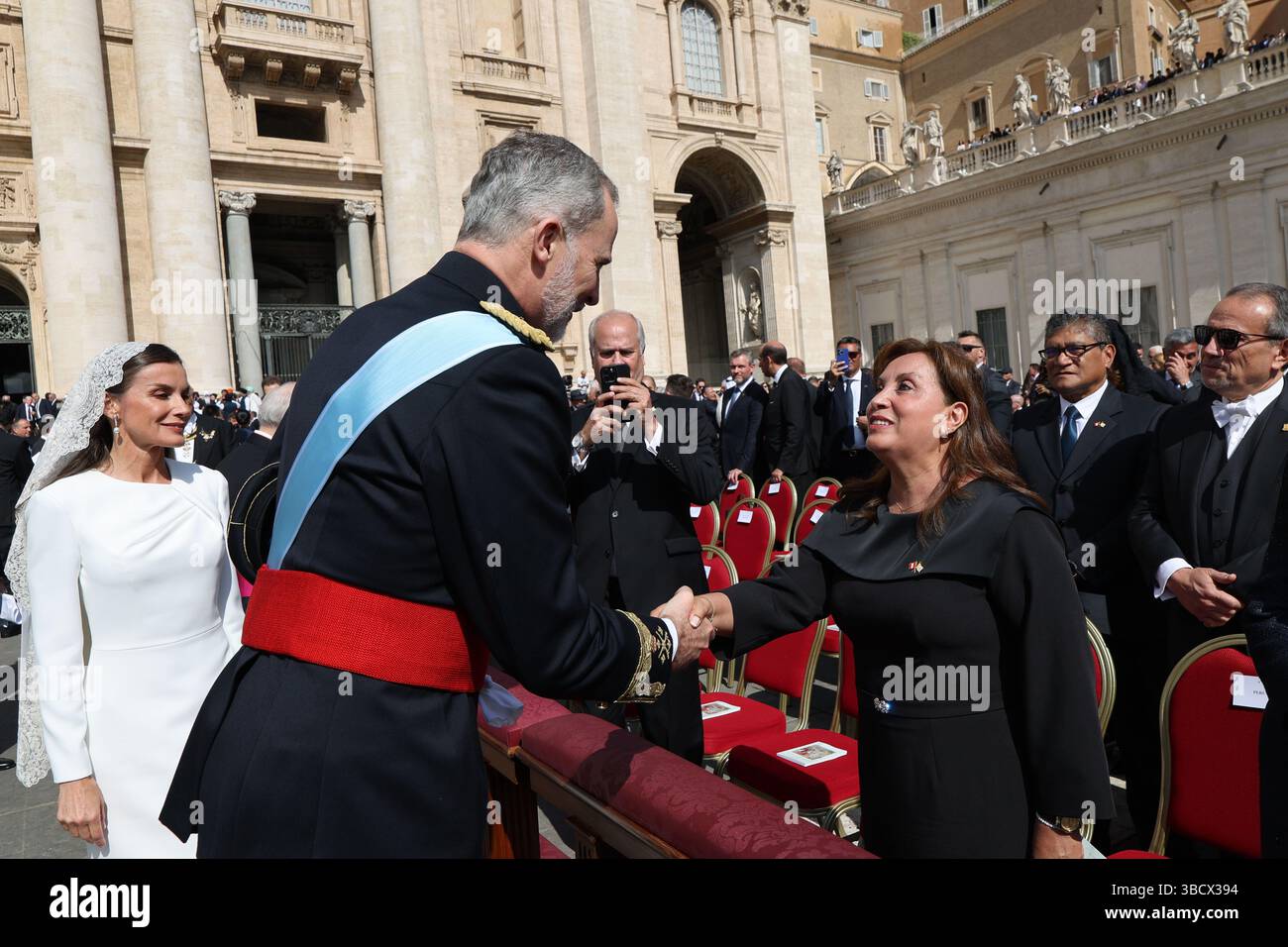 King Felipe VI of Spain, Queen Letizia of Spain during the Inauguration ...