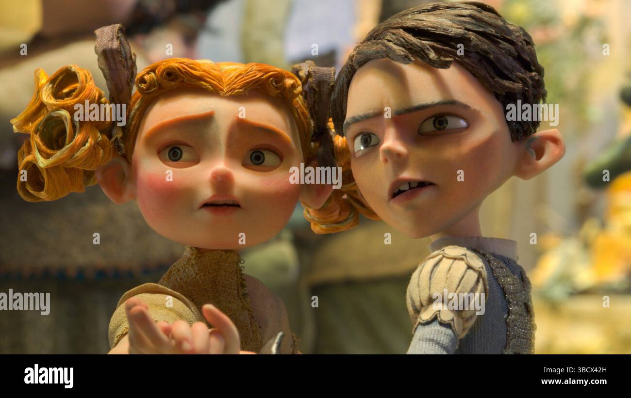 (L to R) Winnie (voiced by Elle Fanning) and Eggs (voiced by Isaac Hempstead Wright) in LAIKA ...