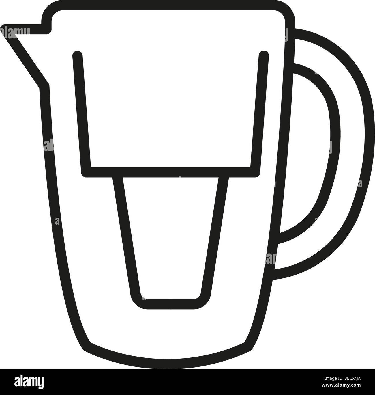 Water Filter Pitcher Line Icon. Home Water Purification And Filtration ...
