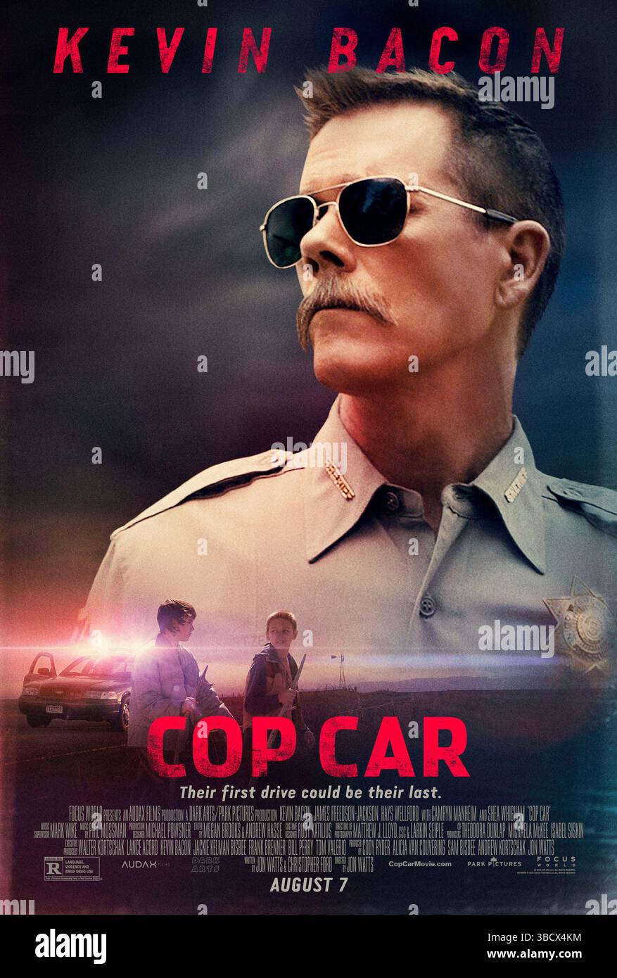 Kevin Bacon stars as a small town sheriff in COP CAR. Poster Stock ...