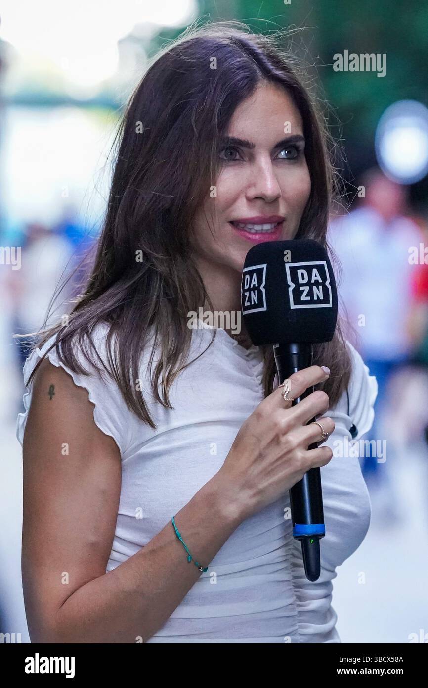 Miami, Florida, USA. 2nd May, 2025. Melissa Jiménez, DAZN sports ...