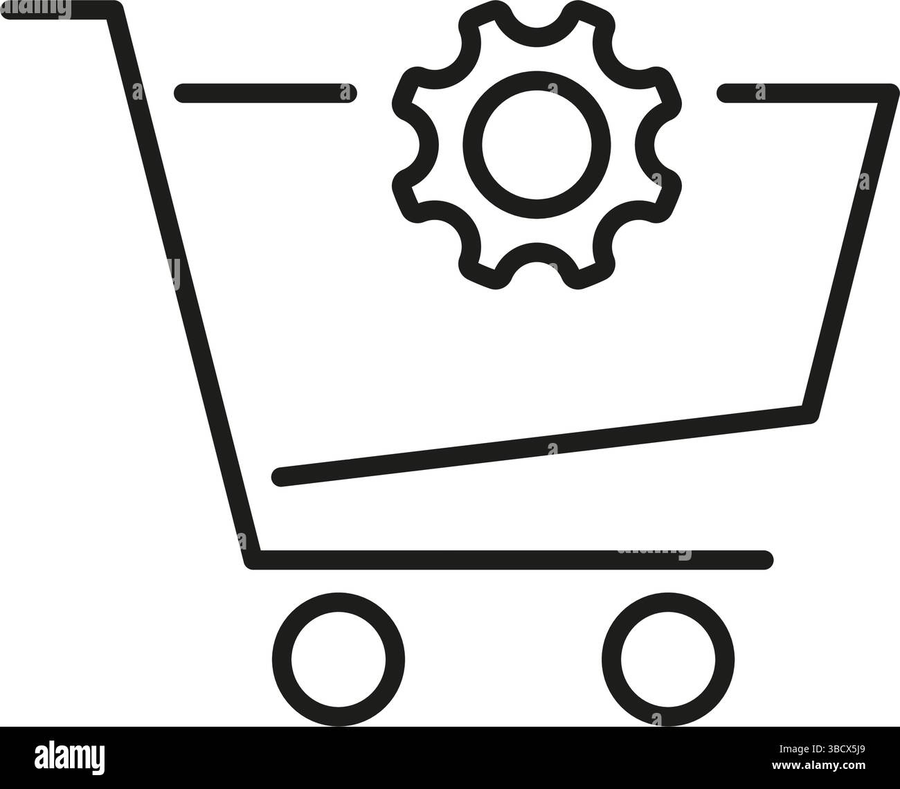 Inventory cart line icon Stock Vector Images - Alamy