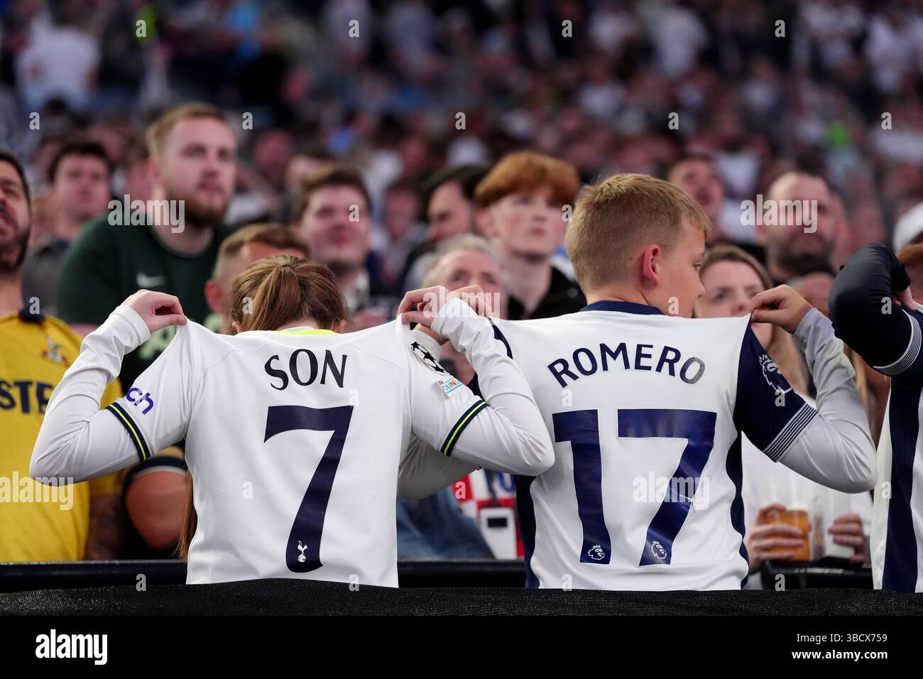 Tottenham Hotspur fans during a screening of the UEFA Europa League ...