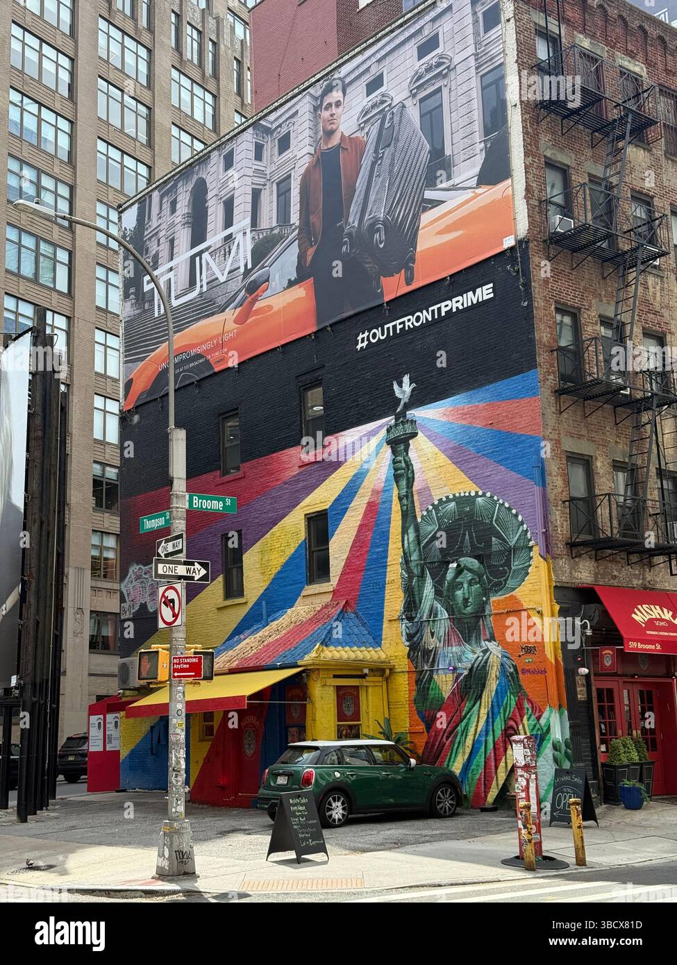 Corner of Broome and Thompson Streets in the SOHO neighborhood of ...