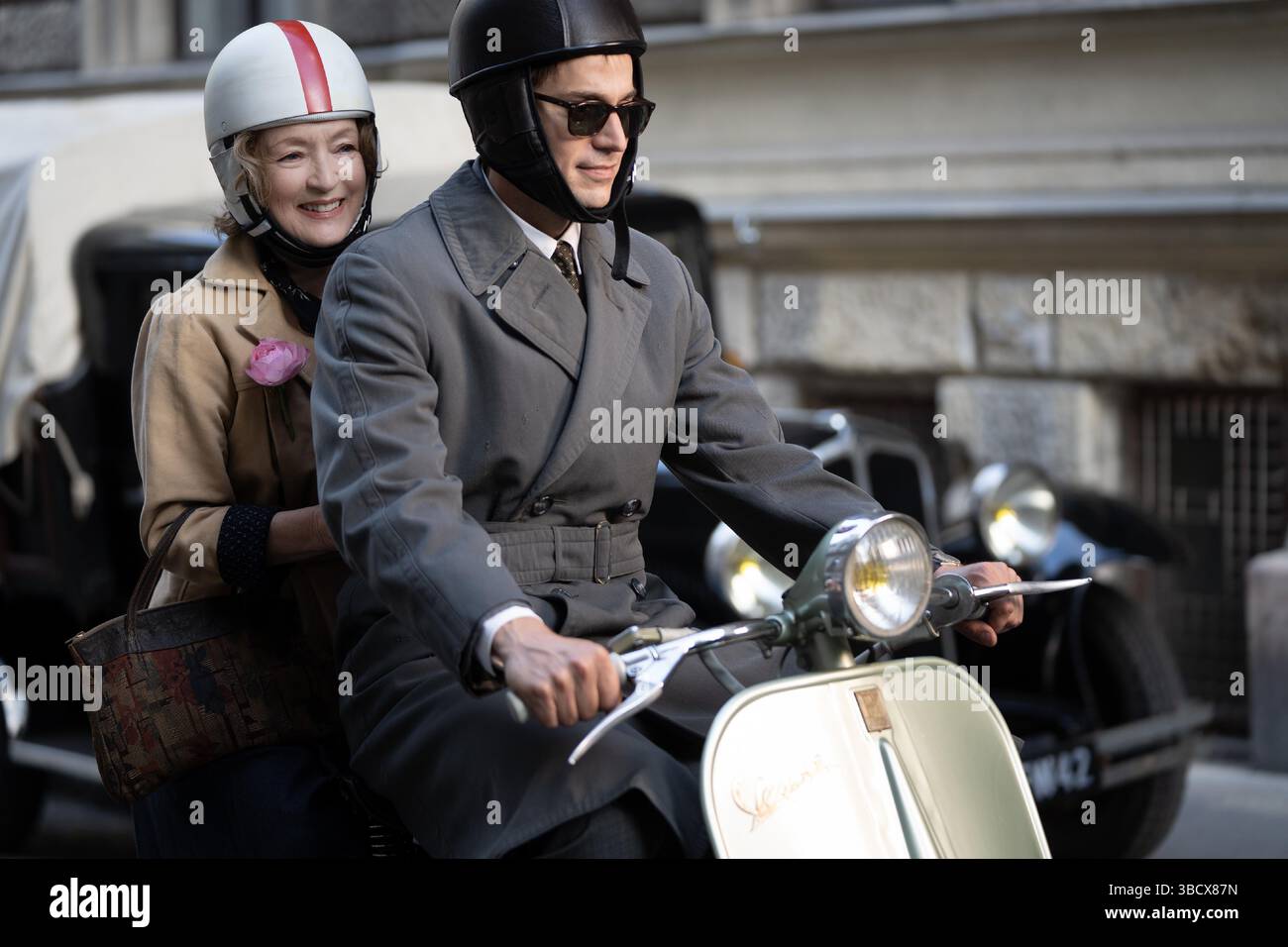 Lesley Manville, Lucas Bravo, "Mrs. Harris Goes to Paris" (2022). Photo ...