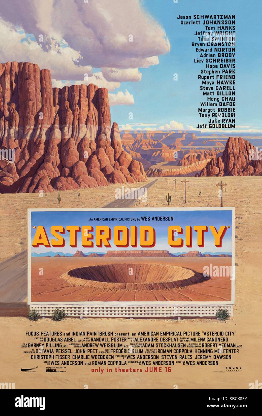 Poster, "Asteroid City" 2023). Photo credit: Pop. 87 Productions/Focus Features Stock Photo - Alamy