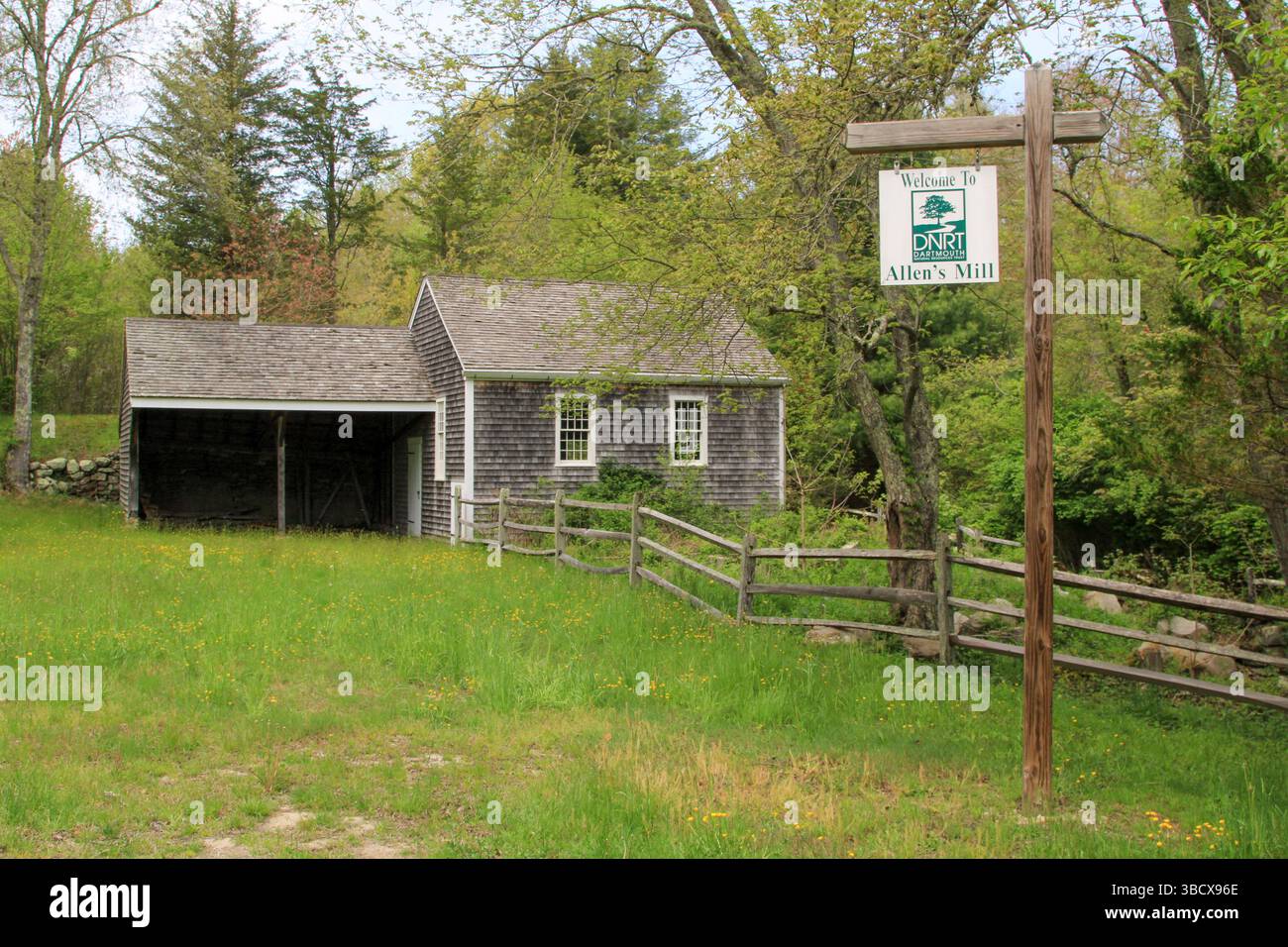 Historic 1700s New England Cape Home with Brown Shingles Wood Fence and ...