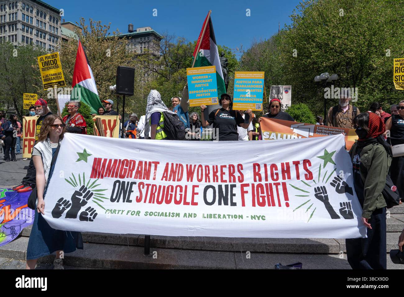 Workers and Union members rally on May Day for solidarity in protecting ...
