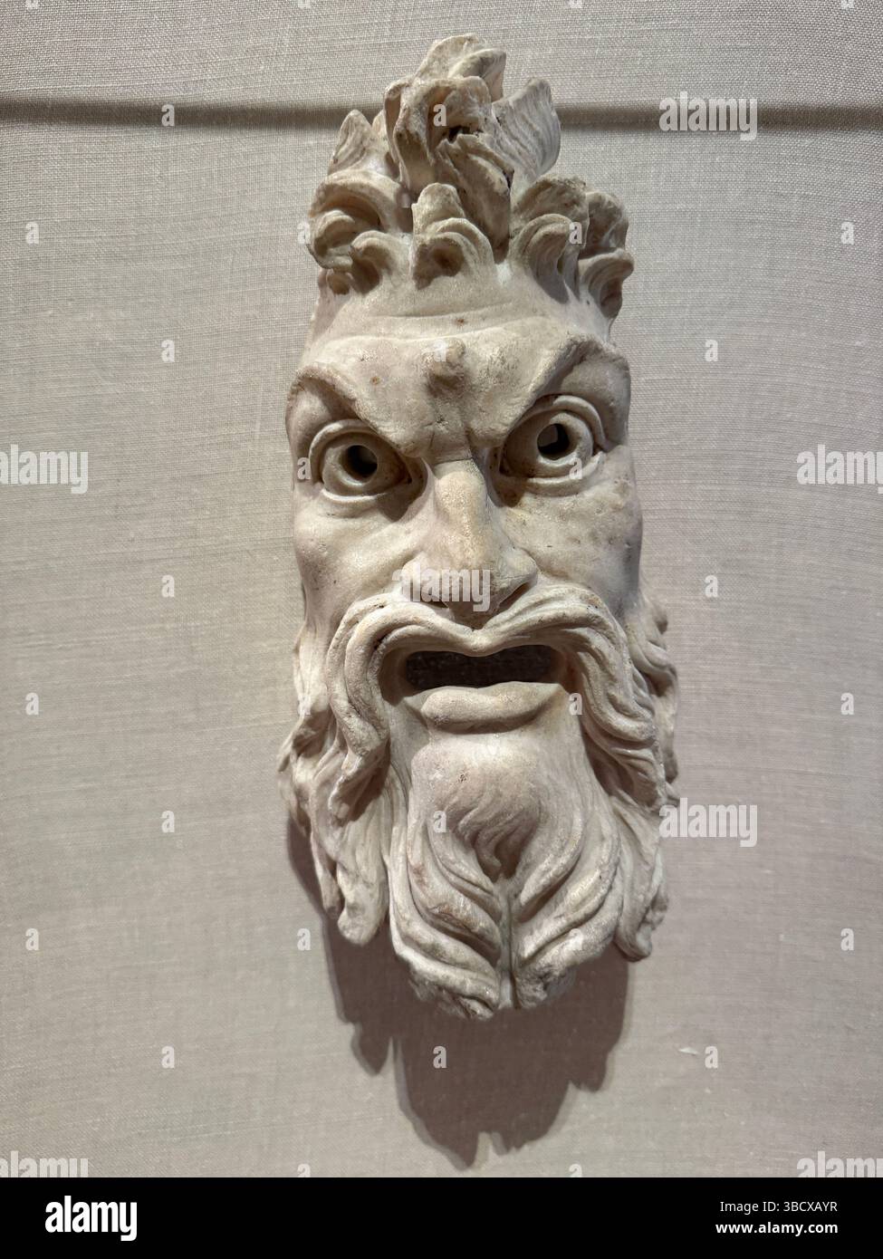 Marble mask of Pan. Roman, 1st century CE. (The rustic goat god ...