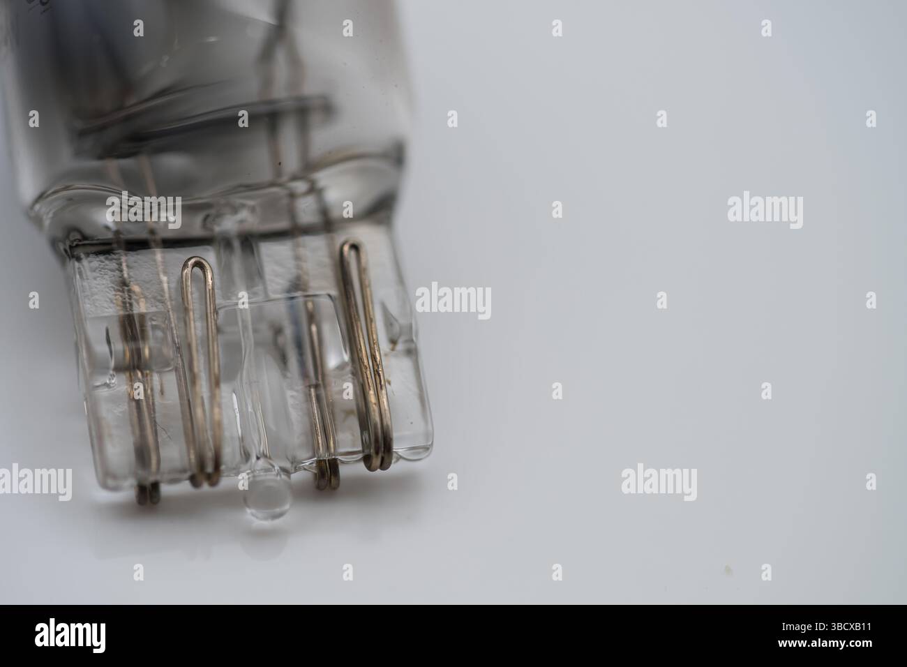burnt out car brake light bulb,Halogen bulb Transparent glass Stock ...