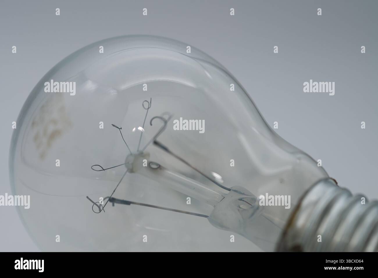light bulb with broken tungsten wolfram filament Stock Photo - Alamy