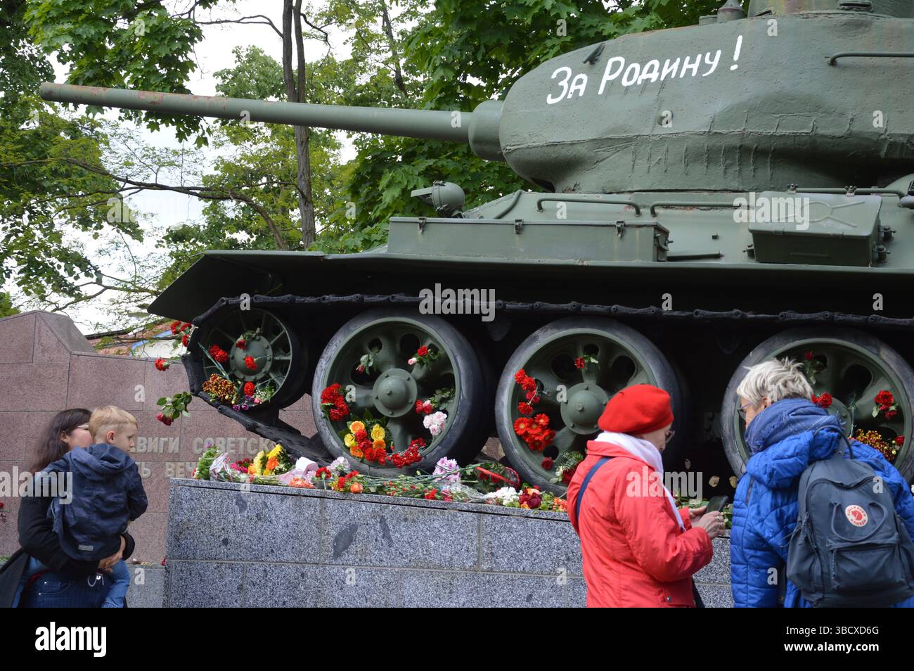 Berlin, Germany - May 8, 2025 - Soviet arms from World War II on ...