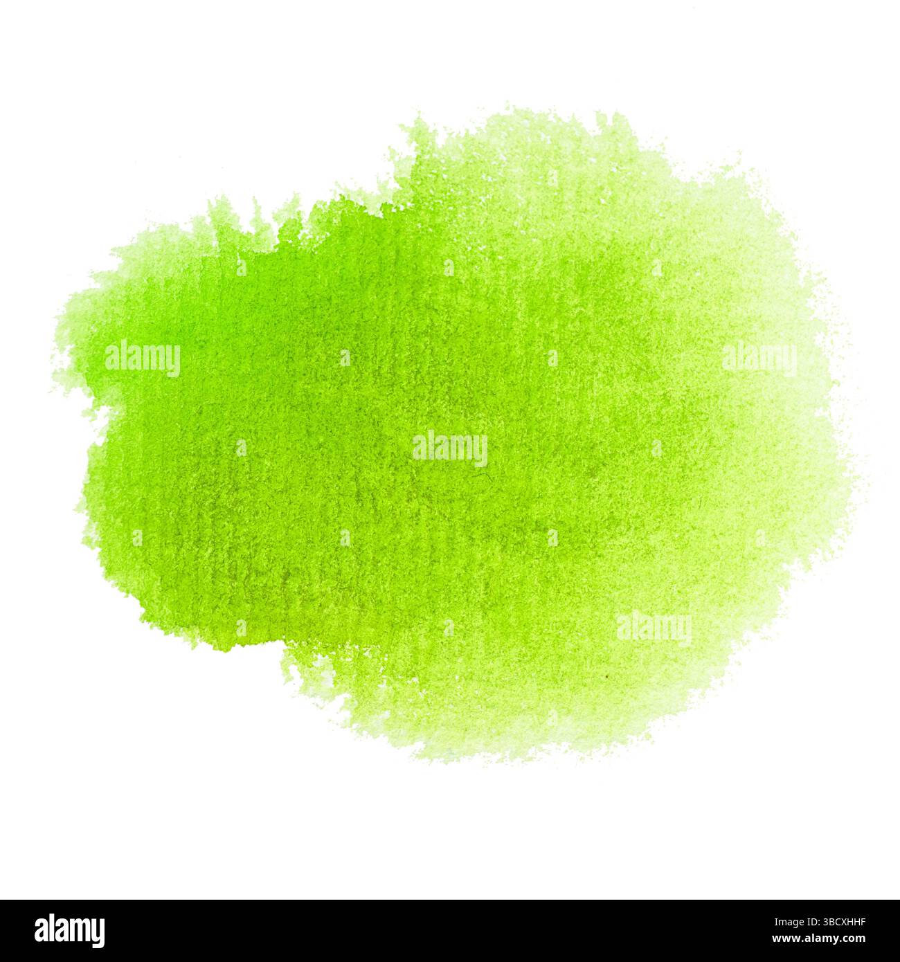 Vibrant green watercolor splash on white background Stock Photo - Alamy