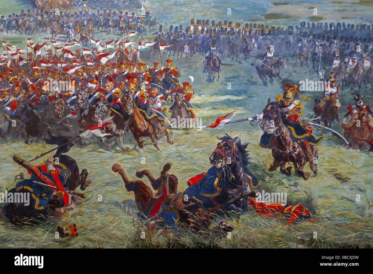 Battlefield scene at the Panorama, 360Â° fresco by Louis Dumoulin ...