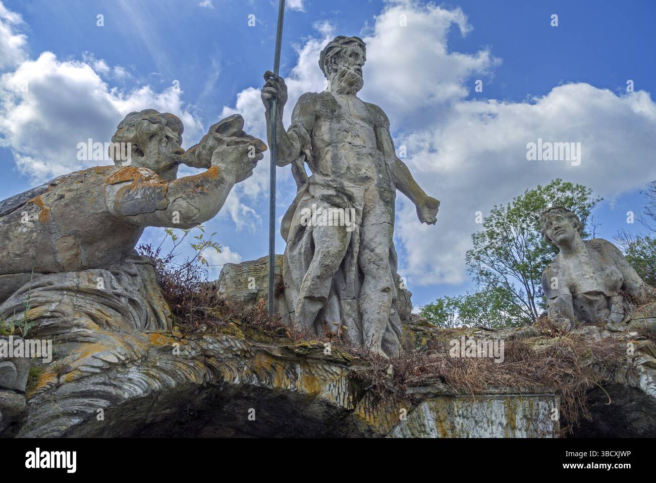 Neptunus sculpture group showing Neptune, Eole and Aquillon in the ...
