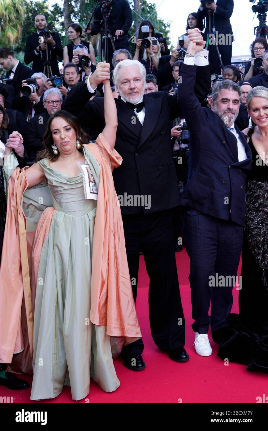 Cannes, France. 21st May, 2025. Julian Assange and Stella Assange ...
