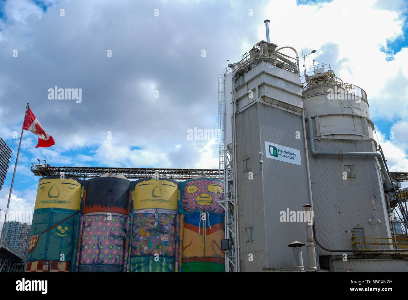 The Heidelberg Materials cement factory, formerly Ocean Concrete, with ...