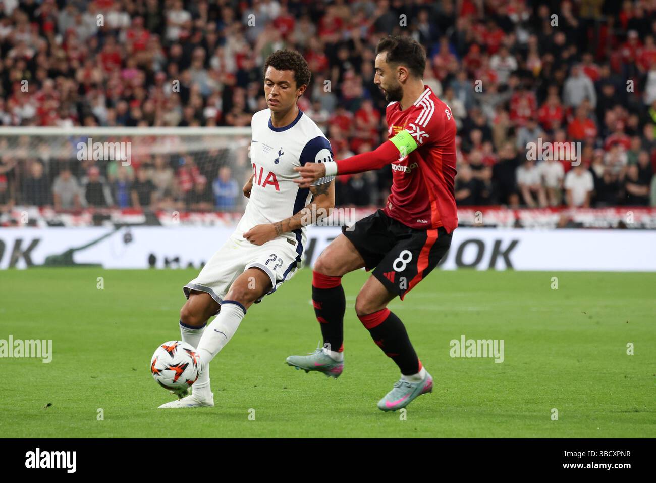 Bilbao, Spain. 21st May, 2024. Brennan Johnson of Tottenham Hotspur and ...