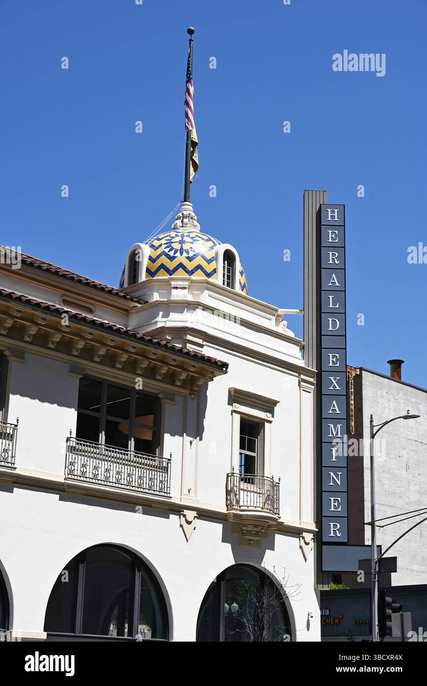 LOS ANGELES, CALIFORNIA - 19 MAY 2025: The historic Herald Examiner ...