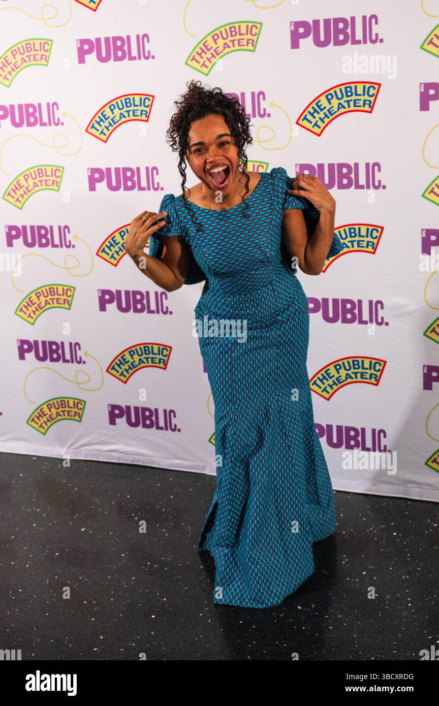 New York, USA. 20th May, 2025. Tony award-winning actor Lorna Courtney ...