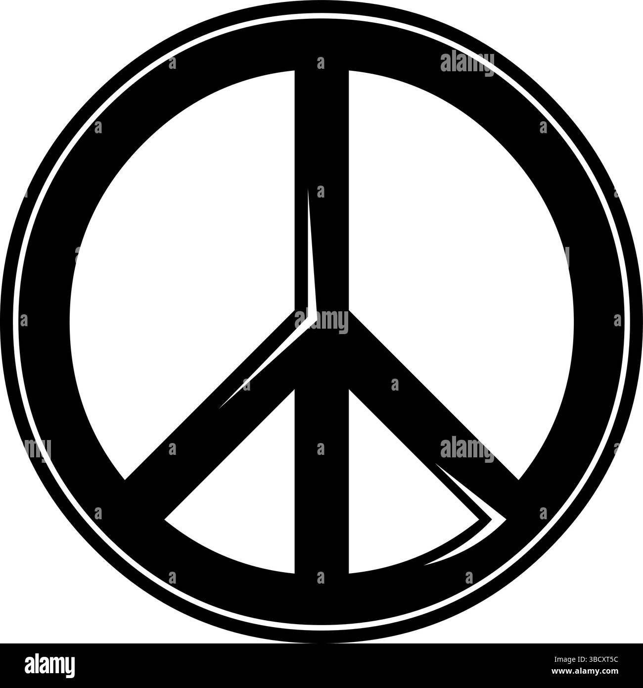vector illustration black and white peace symbol concept Stock Vector ...