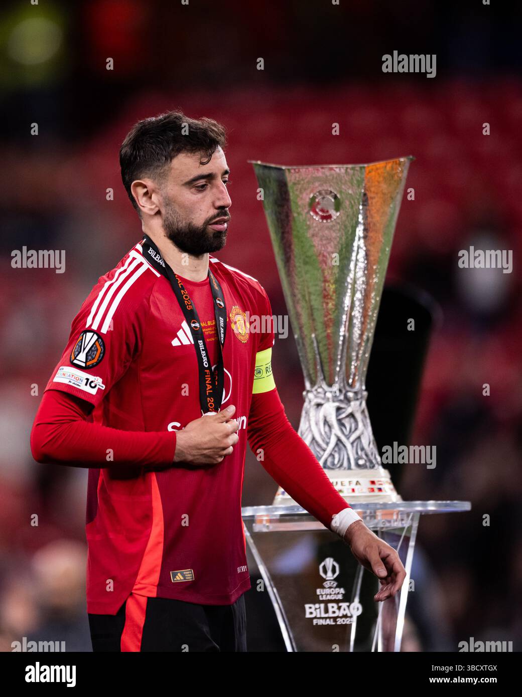 Bilbao, Spain. 21st May, 2025. BRUNO FERNANDES during the UEFA Europa ...