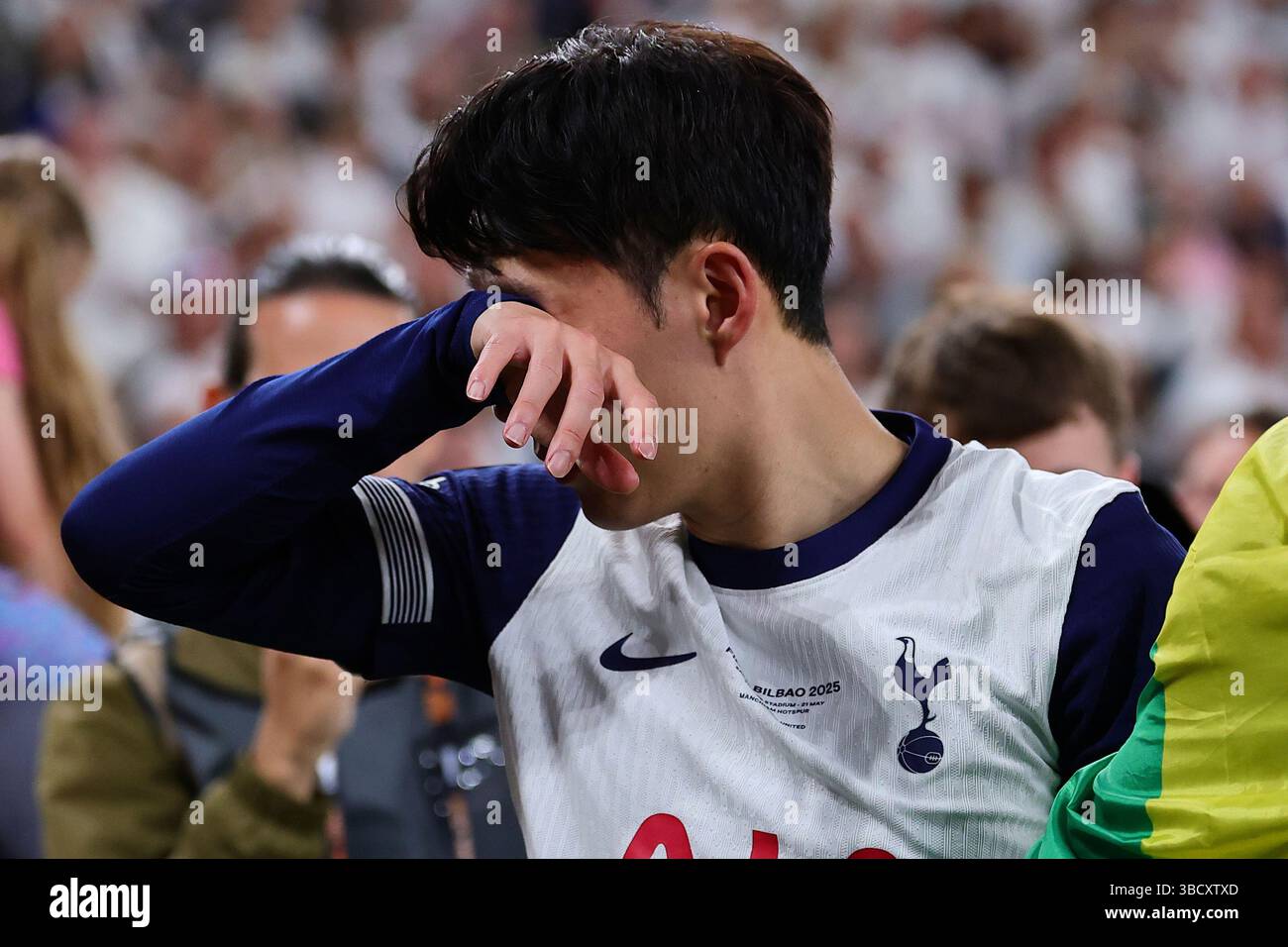 Bilbao, Spain. 21st May, 2025. Heung Min Son of Tottenham Hotspur cries ...