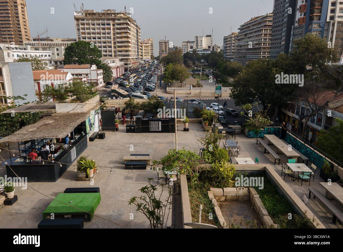 Dakar, Senegal. 15th May, 2025. Aerial view of Independence Square in ...