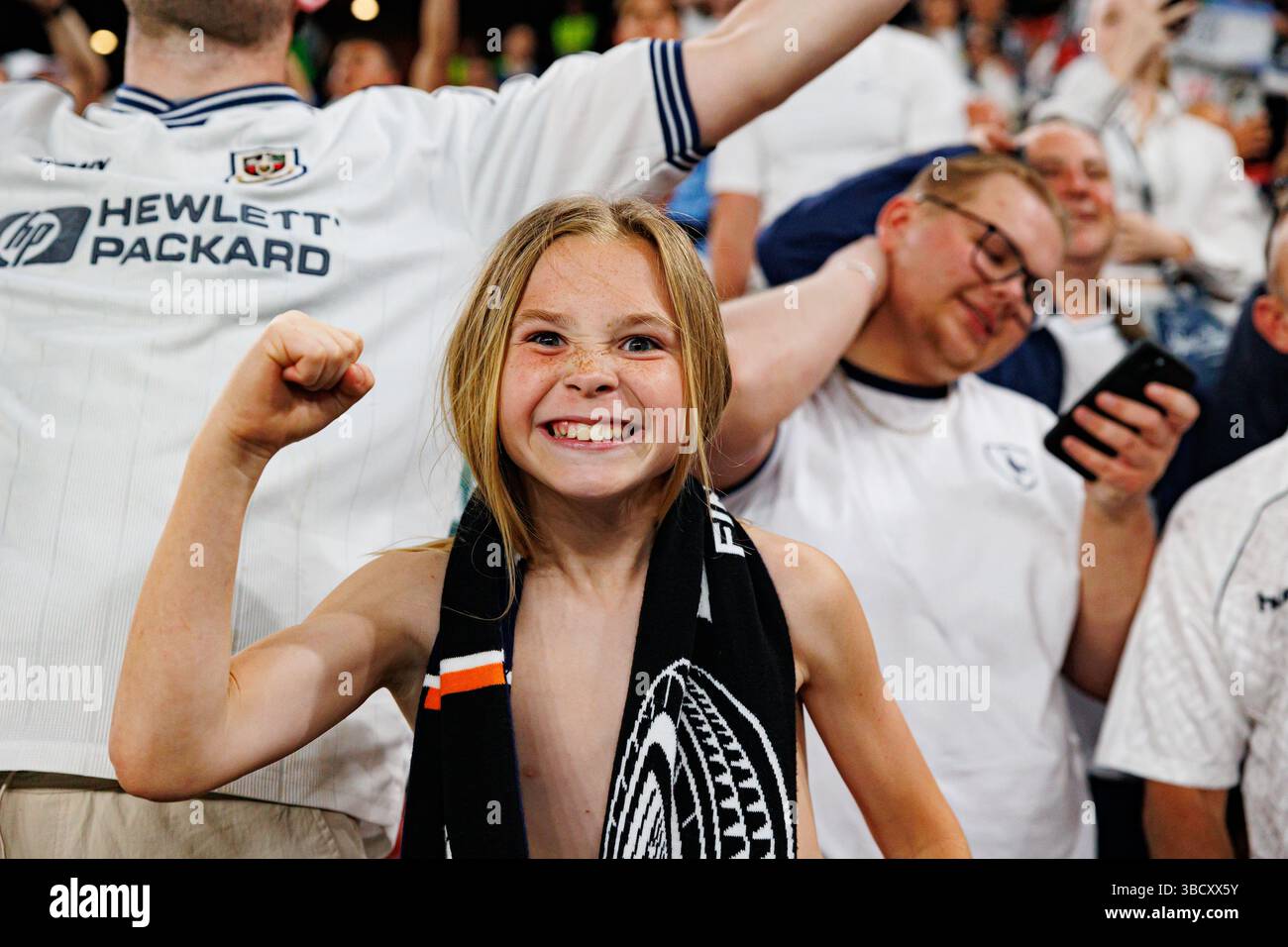 Bilbao, Spain. 21st May, 2025. Fans of Tottenham seen during UEFA Europa League 2025 final game ...