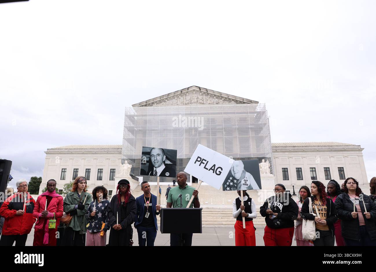 Washington Dc, Virginia, USA. 21st May, 2025. LGBTQ activists hold ...