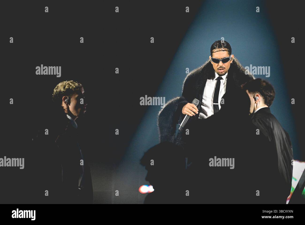 Napoli, Italy. 21st May, 2025. Italian singer Mahmood performs live on ...