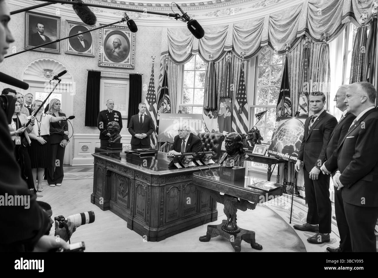 President Donald Trump announces the Golden Dome missile defense system ...