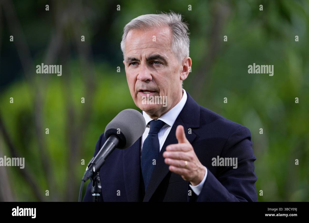 Rome, Italy. 18th May, 2025. Prime Minister Mark Carney speaks with ...